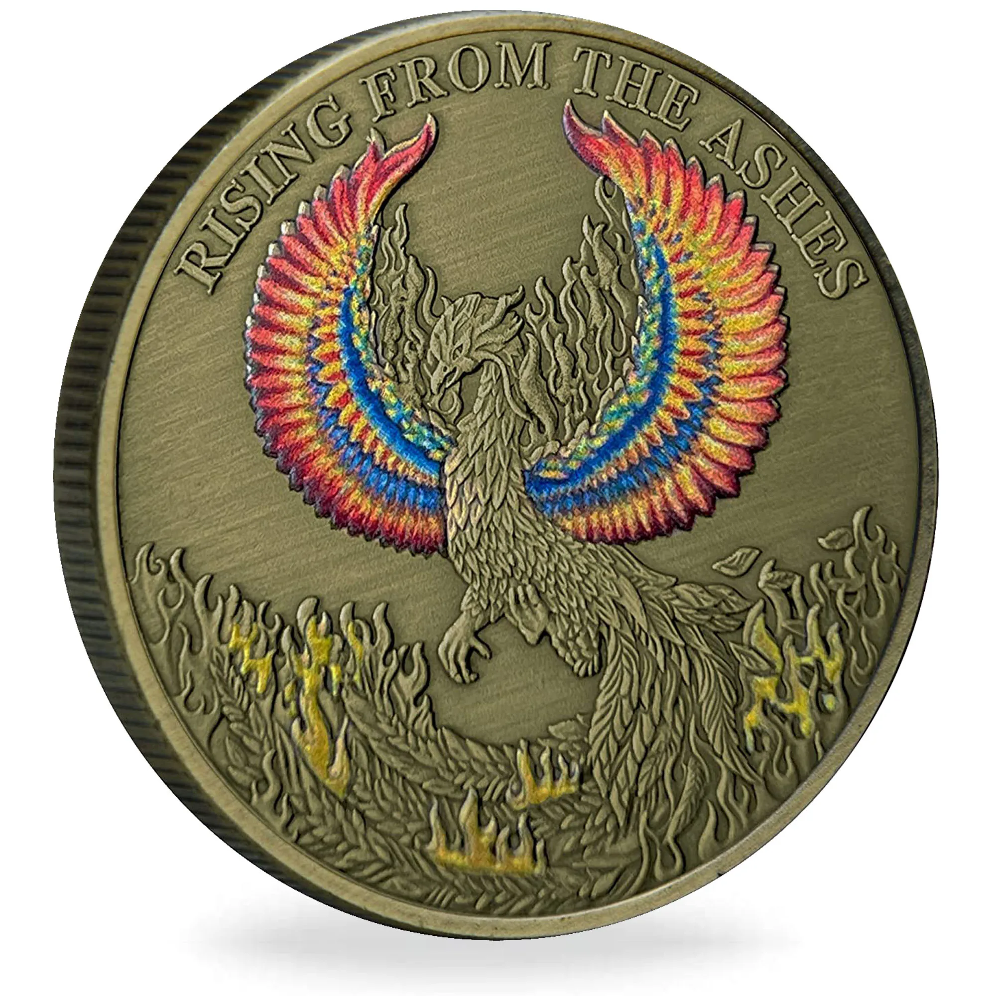 Phoenix Rising Lucky Coin Serenity Prayer Sobriety Coin Sober Gifts for ...