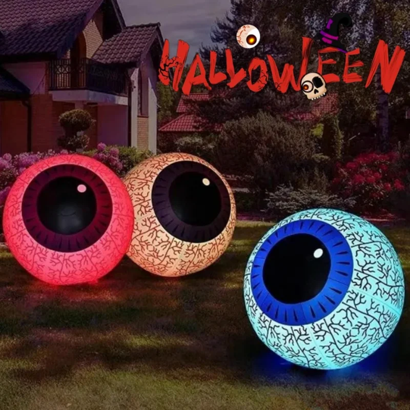 Giant Inflatable Eye Balls Halloween Decorations LED Light Up ...