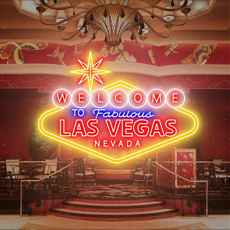 Welcome-To-Fabulous-Las-Vegas-Led-Neon-Sign-Custom-Business-Logo-Led ...