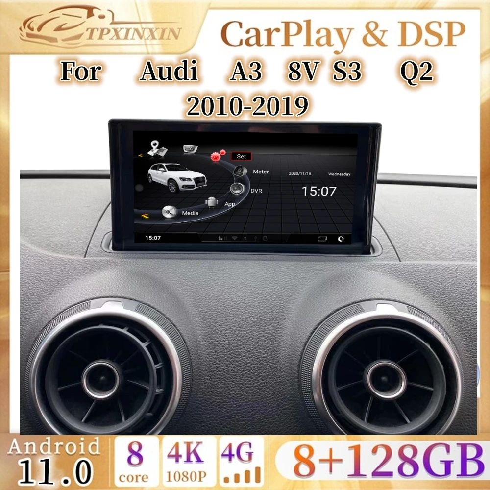 Android 10 carplay wifi autoradio para audi a3 8v s3 q2 b9 2010 2019 ...