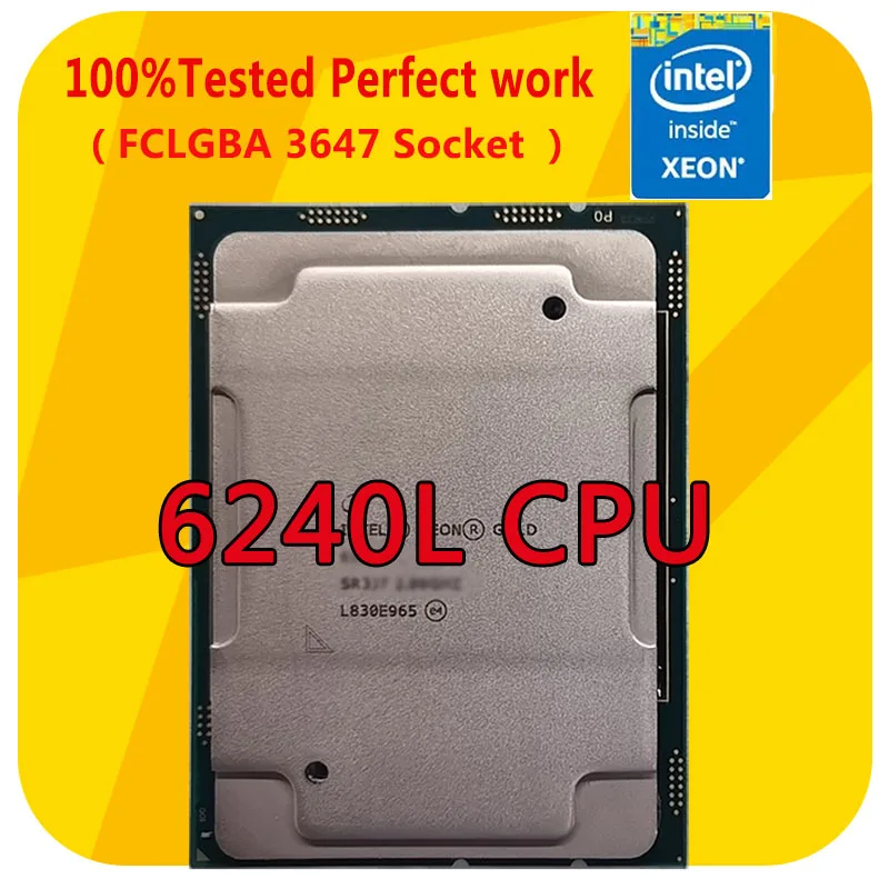 Original Xeon gold medal 6240L SR3FU CPU processor 3.9GHZ 18 CORE 36 ...