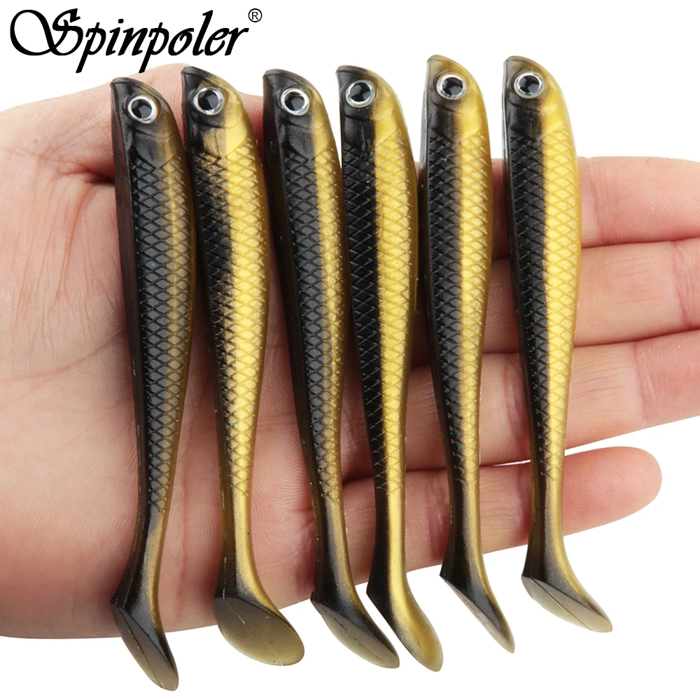 Spinpoler 5.5cm 8cm 9.5cm Paddle Tail Soft Plastic Swimbaits Fishing ...