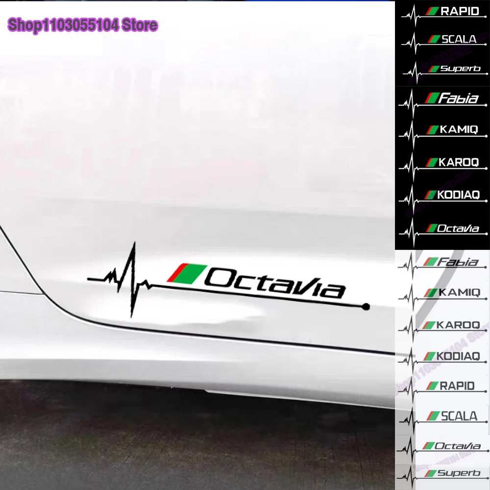 2pcs-Reflective-Car-body-sticker-For-Skoda-Kamiq-Octavia-Kodiaq-Rapid ...