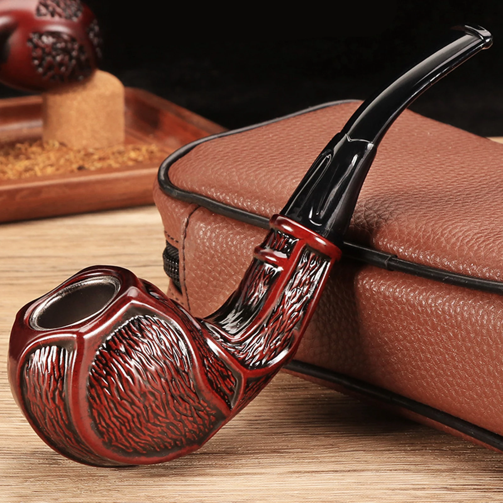 1pc-Tobacco-Pipe-Resin-Wood-Old-fashioned-Pipe-Pot-Men-s-Gift-Filter ...