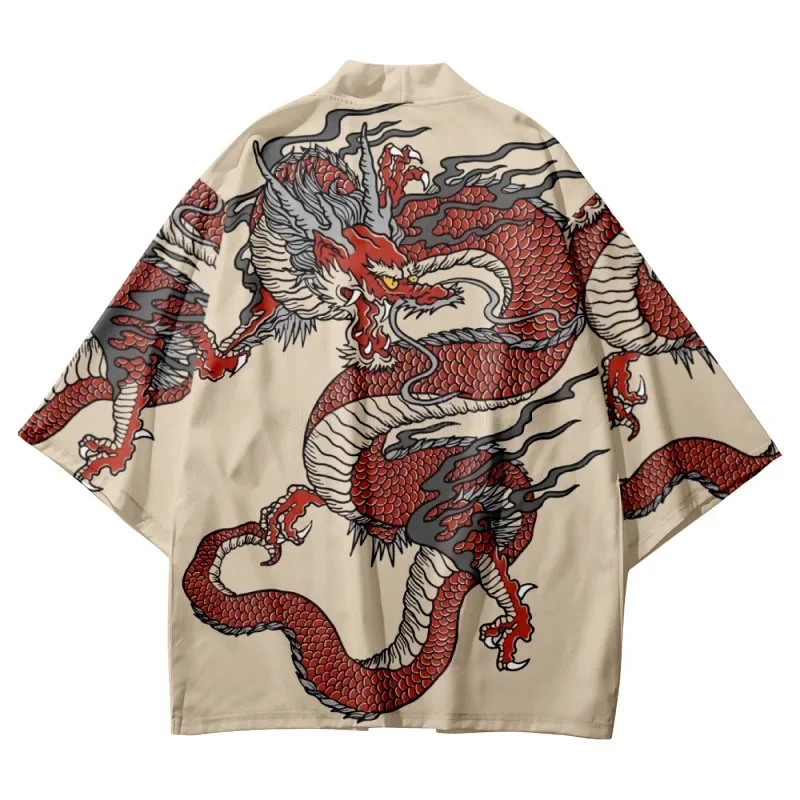 3D-Dragon-Pattern-Kimono-Cardigan-dos-homens-Roupa-tradicional-japonesa ...