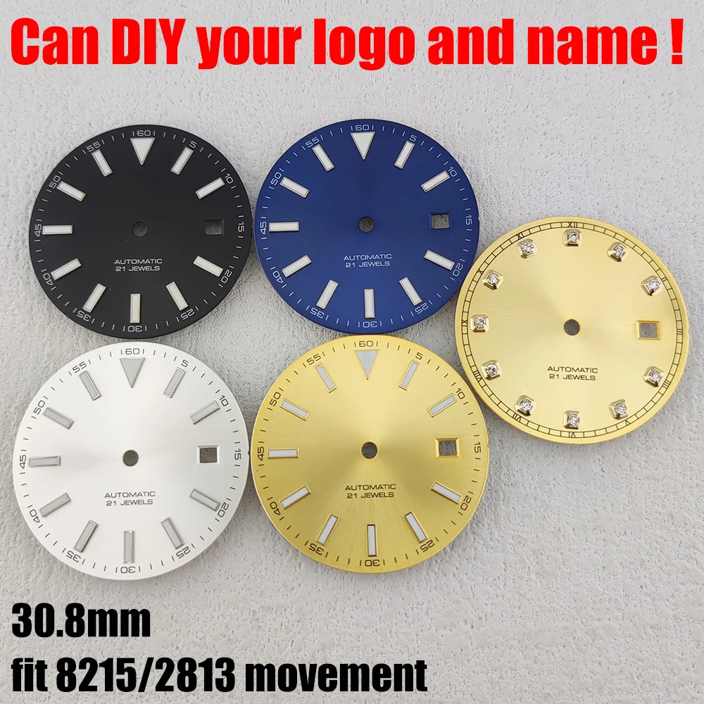 8215-dial-30-8mm-watch-dia-blue-luminous-watch-dial-Replacement ...