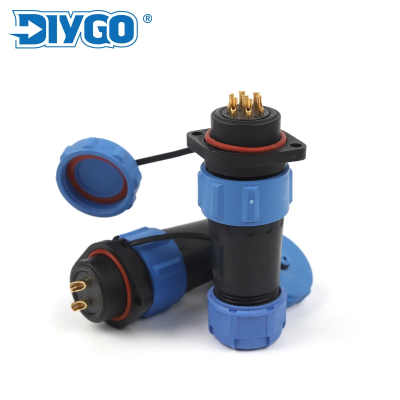 SP21-IP68-Flange-2-Holes-Panel-Mount-Plastic-waterproof-Connector-LED ...