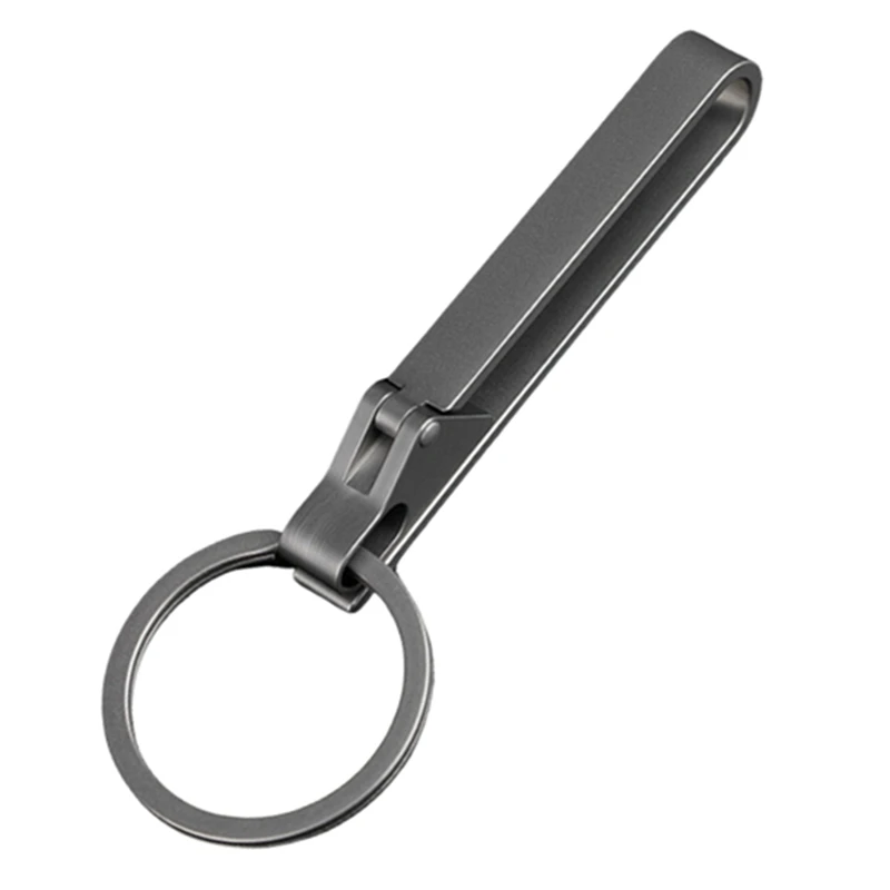 Keychain Pocket Clip Titanium Key Holder With Detachable Keyring For ...