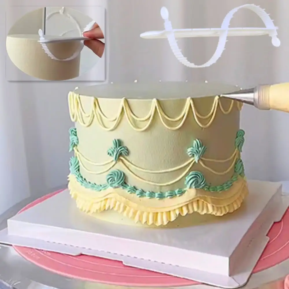 Flexible Cake Flower Edge Marker Fondant Decorating and Cream Design ...