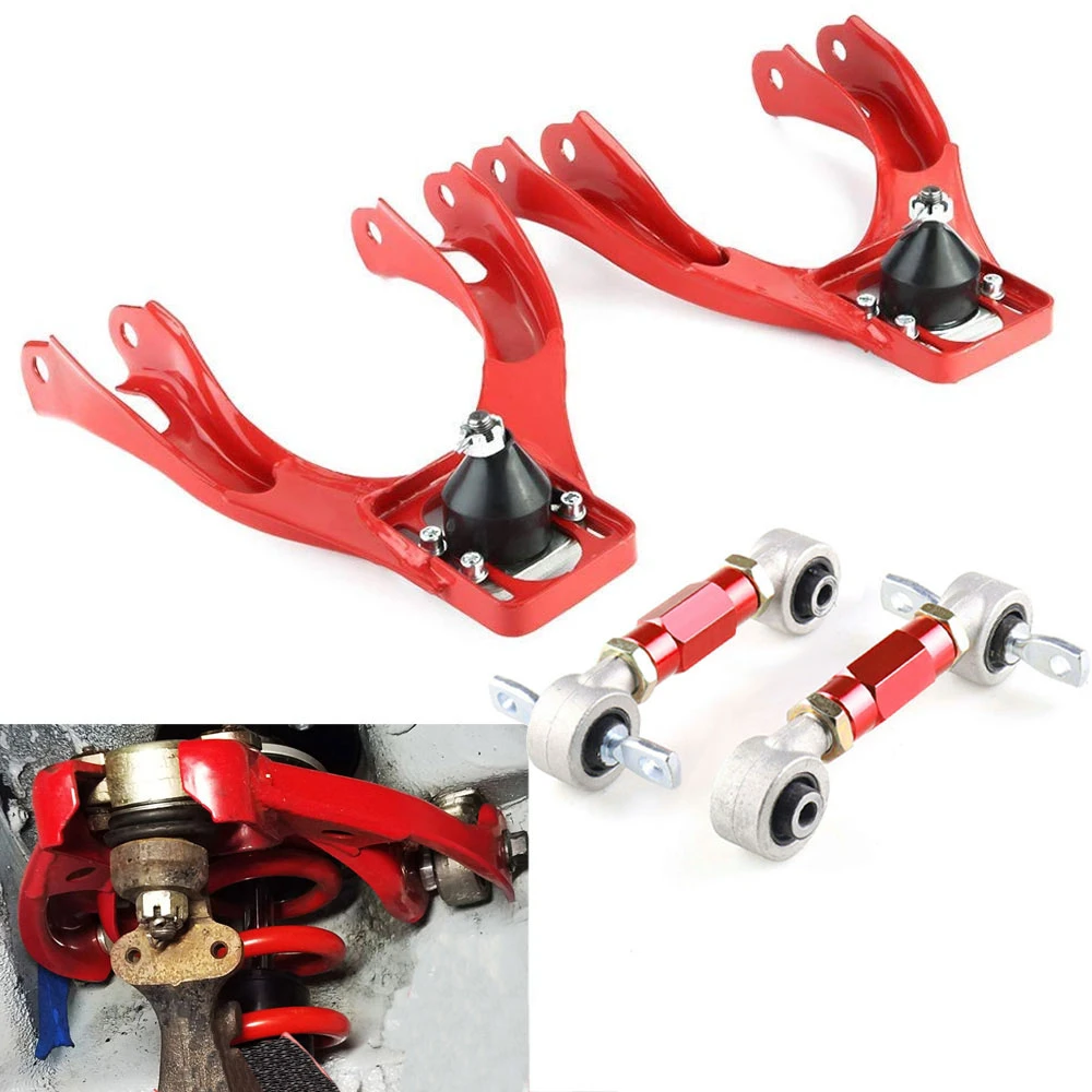 1Pair Front Upper Adjustable Camber Arm Tube Kits For 92 95 Honda Civic ...