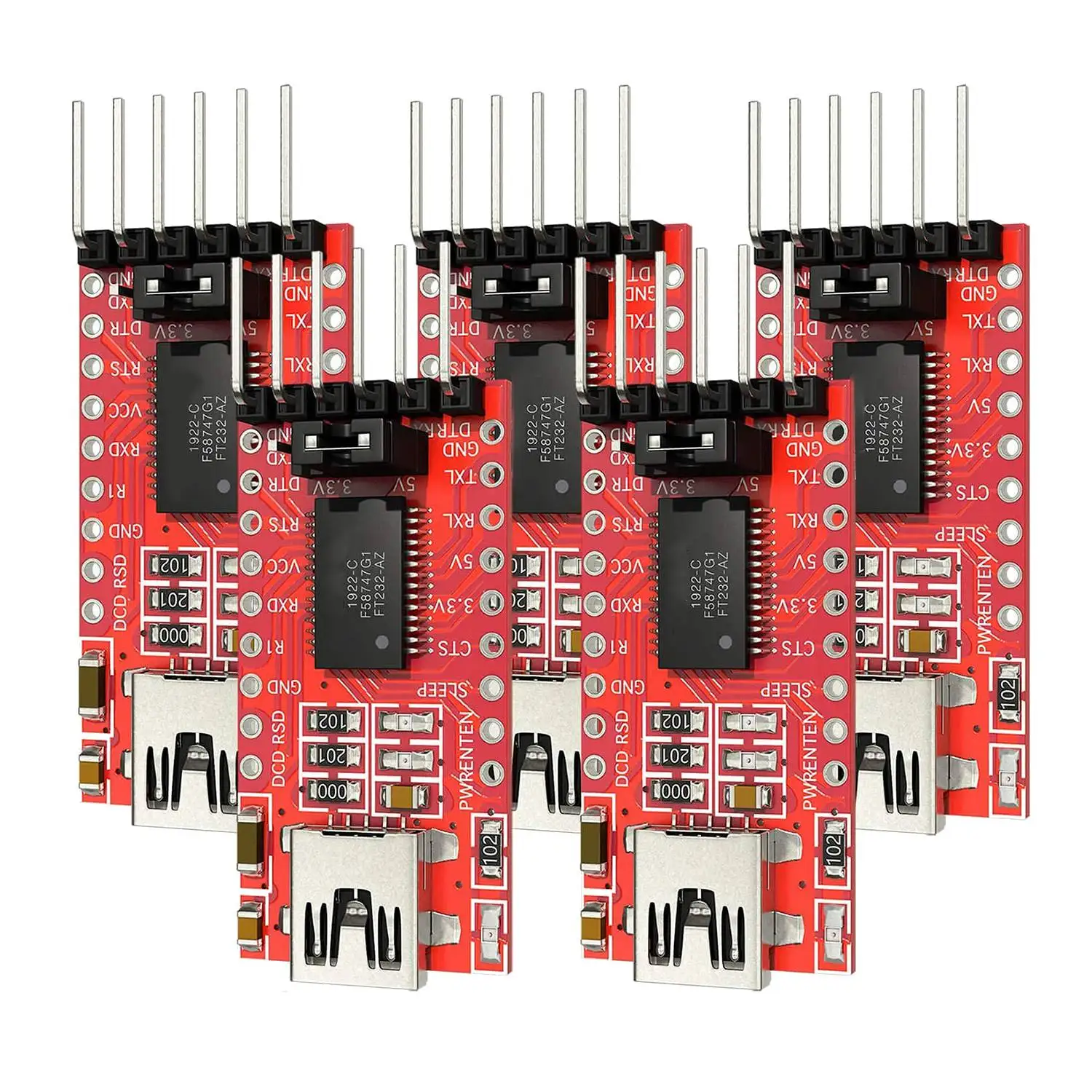 Ft232rl mini usb para ttl serial conversor adaptador módulo 3.3v 5.5v ...