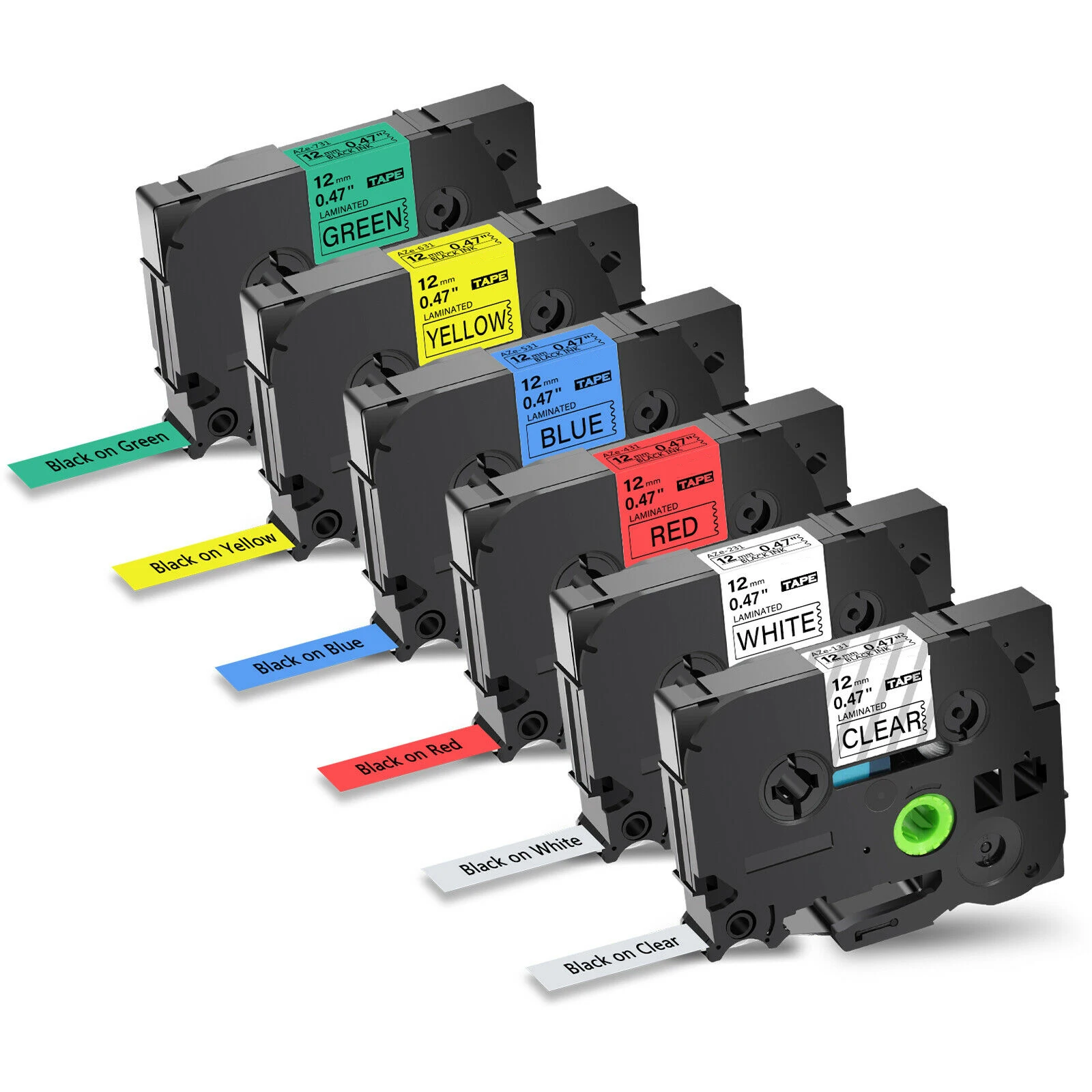 Multi-colors-Label-Tape-Compatible-for-Label-Maker-Laminated-Tape-6mm ...