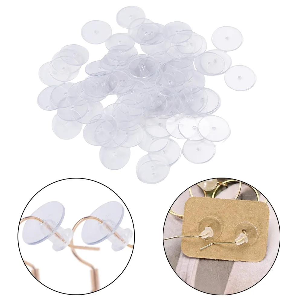 50Pcs-10mm-Round-Clear-Plastic-Anti-Pain-Cushion-DIY-Earrings-Backs ...