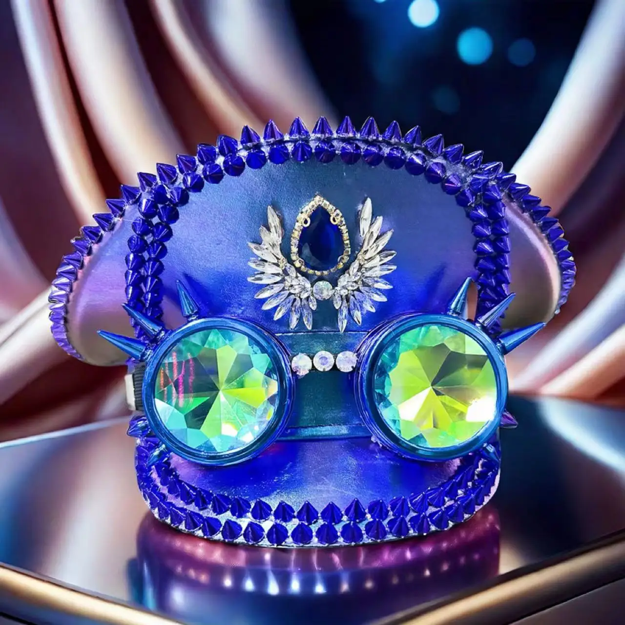 Steampunk-Captain-hat-Women-Men-Captain-Cap-Rhinestone-punk-rocker-All ...