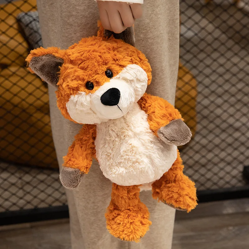 30cm Cute Fluffy Fox Plush Toys Soft Cartoon Orange Fox Soft Stuffed ...