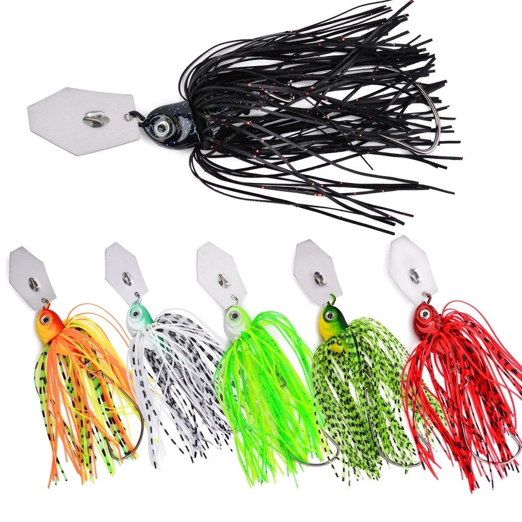 1Pc 7G/10G/14G Chatter bait spinner bait weedless fishing lure Buzzbait ...