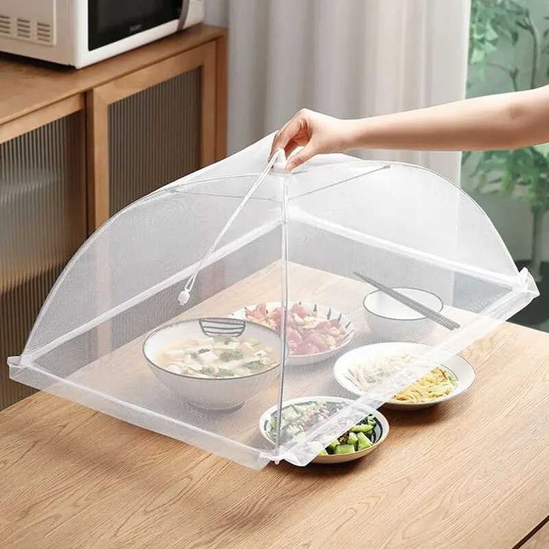 Food Cover Mesh Folding Washable Flies Tables Cover Insect Proof Protective Dish Covers Home ...