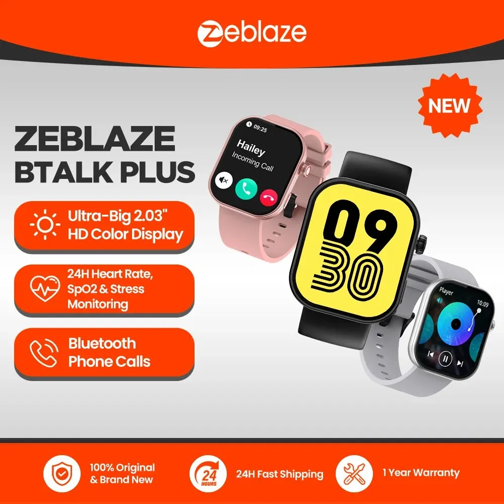 Zeblaze Btalk Plus Smartwatch para Homens e Mulheres, Chamadas por Voz ...