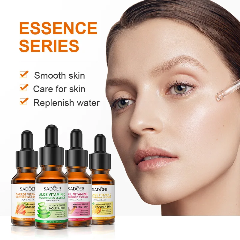 4 peças conjunto vitamina c essência para iluminar a pele, hidratar e ...