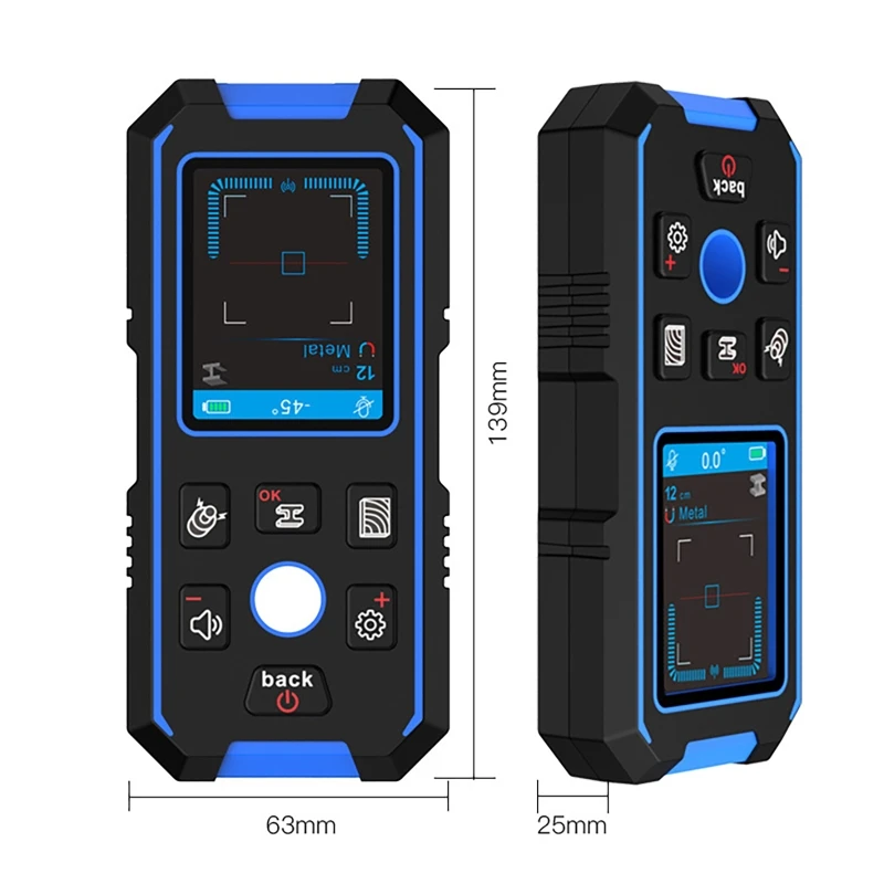 Multifunkcionális Faldetektor 2,4 Hüvelykes Kijelző Megerősített Cső ...