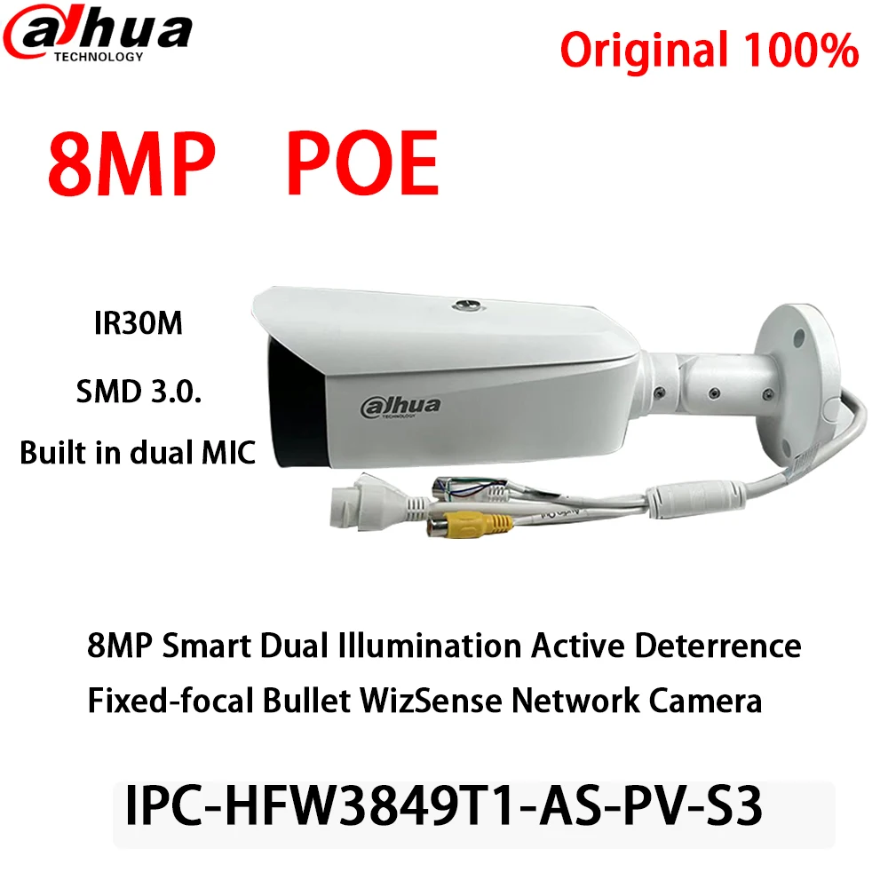 Dahua-8MP-4K-IP-Camera-POE-IPC-HFW3849T1-AS-PV-S5-IR30M-Built-In-mic ...