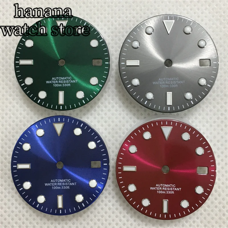 BLIGER-29mm-Watch-Dial-Blue-Gray-Green-Red-Sun-Pattern-Dial-Luminous ...