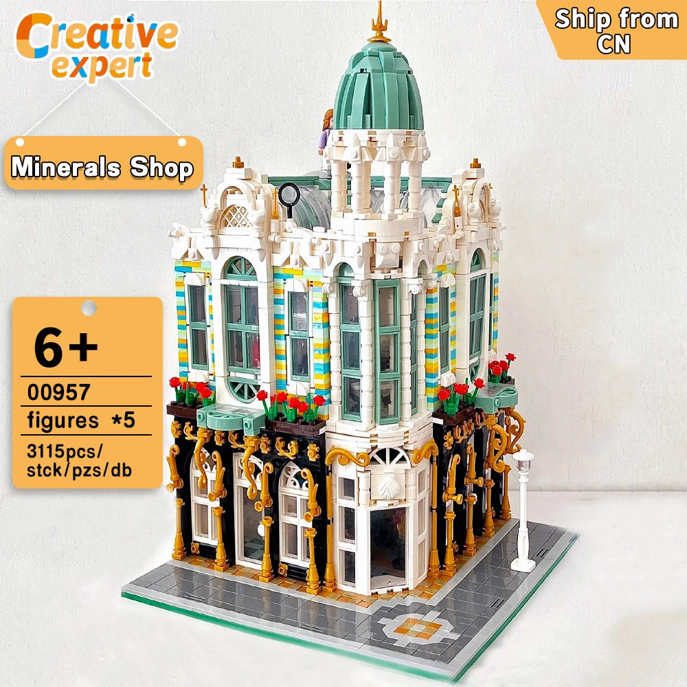 00957 3115pcs Mini Brick Street View Creative Expert Moc Minerals Shop ...