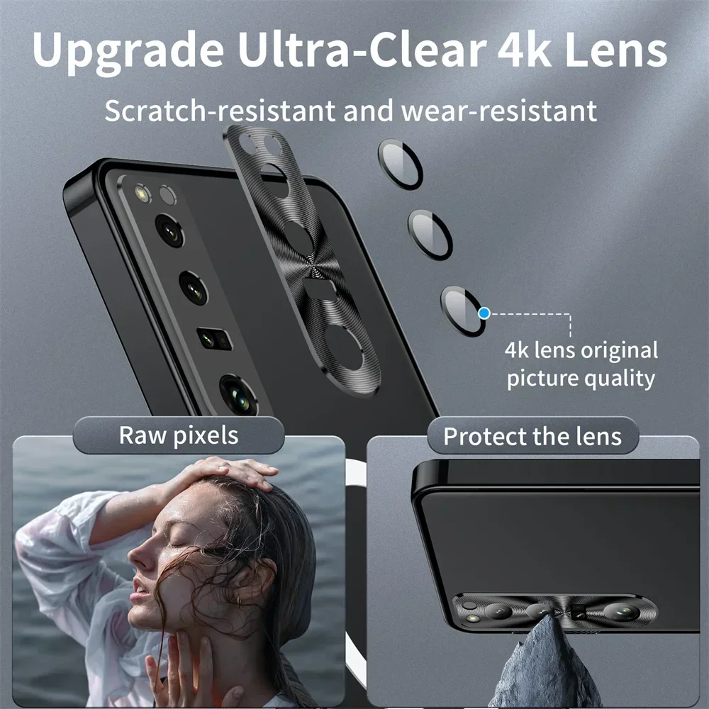 Luxury Metal Armor Shockproof Case with Full Lens Protection for Xperia ...