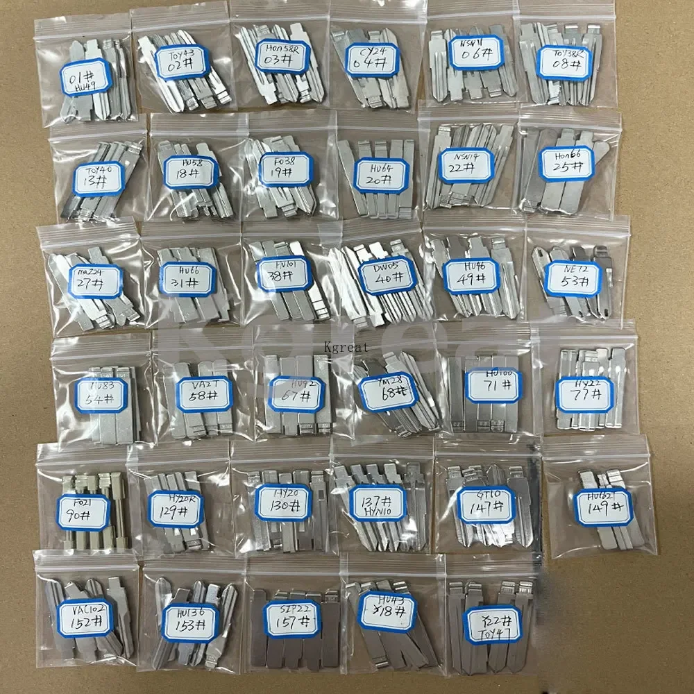 175PCS-SET-Car-Key-Blade-35-Types-Metal-Blank-Uncut-Flip-KD-Remote-Key ...