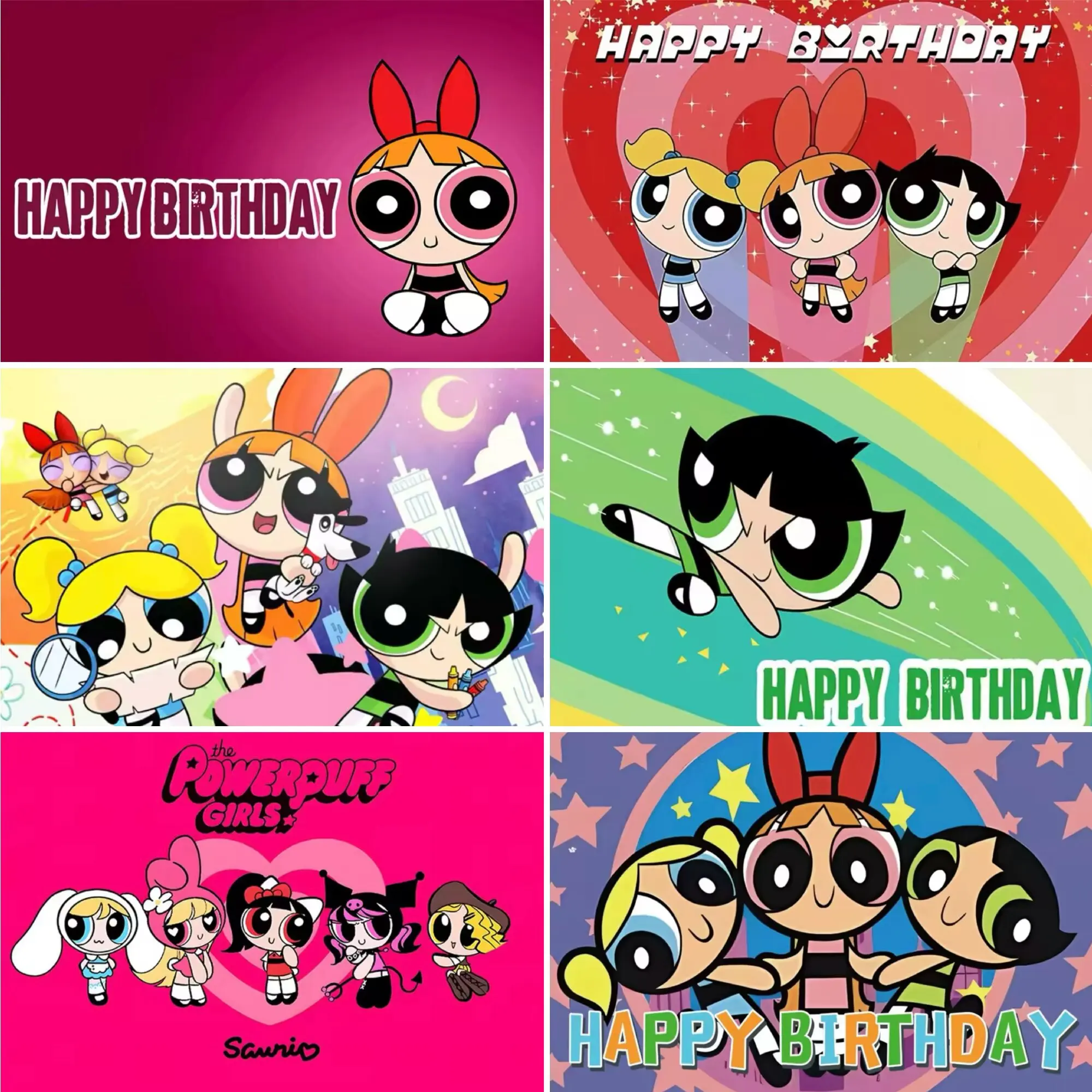 Cartoon-powerPuFF-girls-Theme-Background-Birthday-Party-Decoration ...