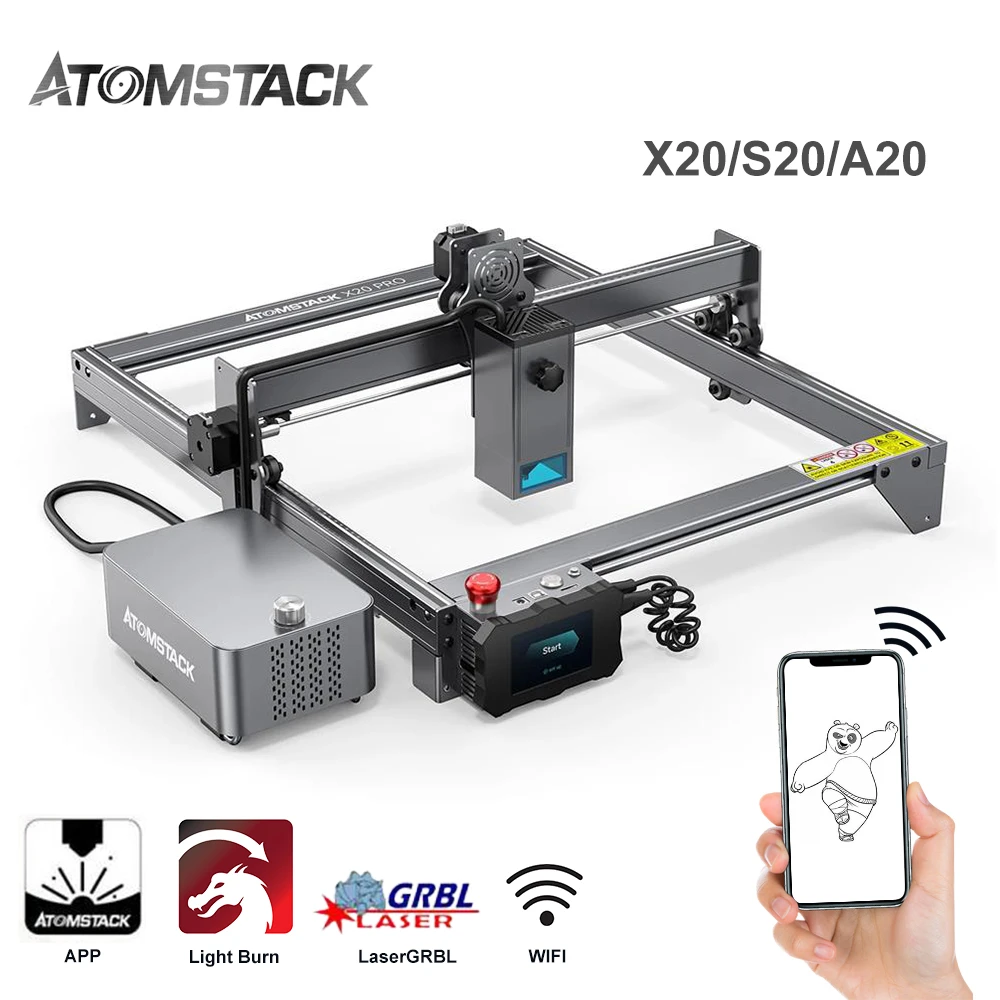 New Atomstack X20 S20 Pro 130w Desktop Laser Engraving Machine Diy ...