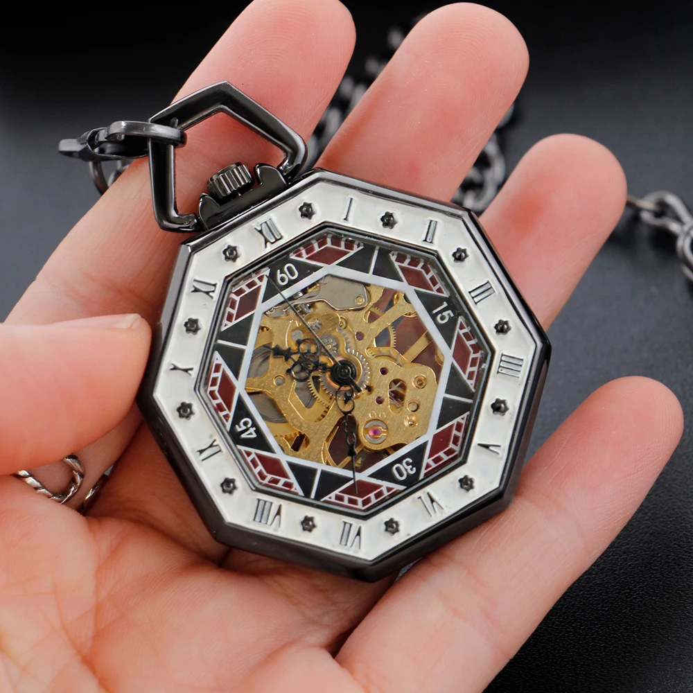New Pocket Mini Color Mechanical Pocket Watch Vintage Chain Steampunk ...