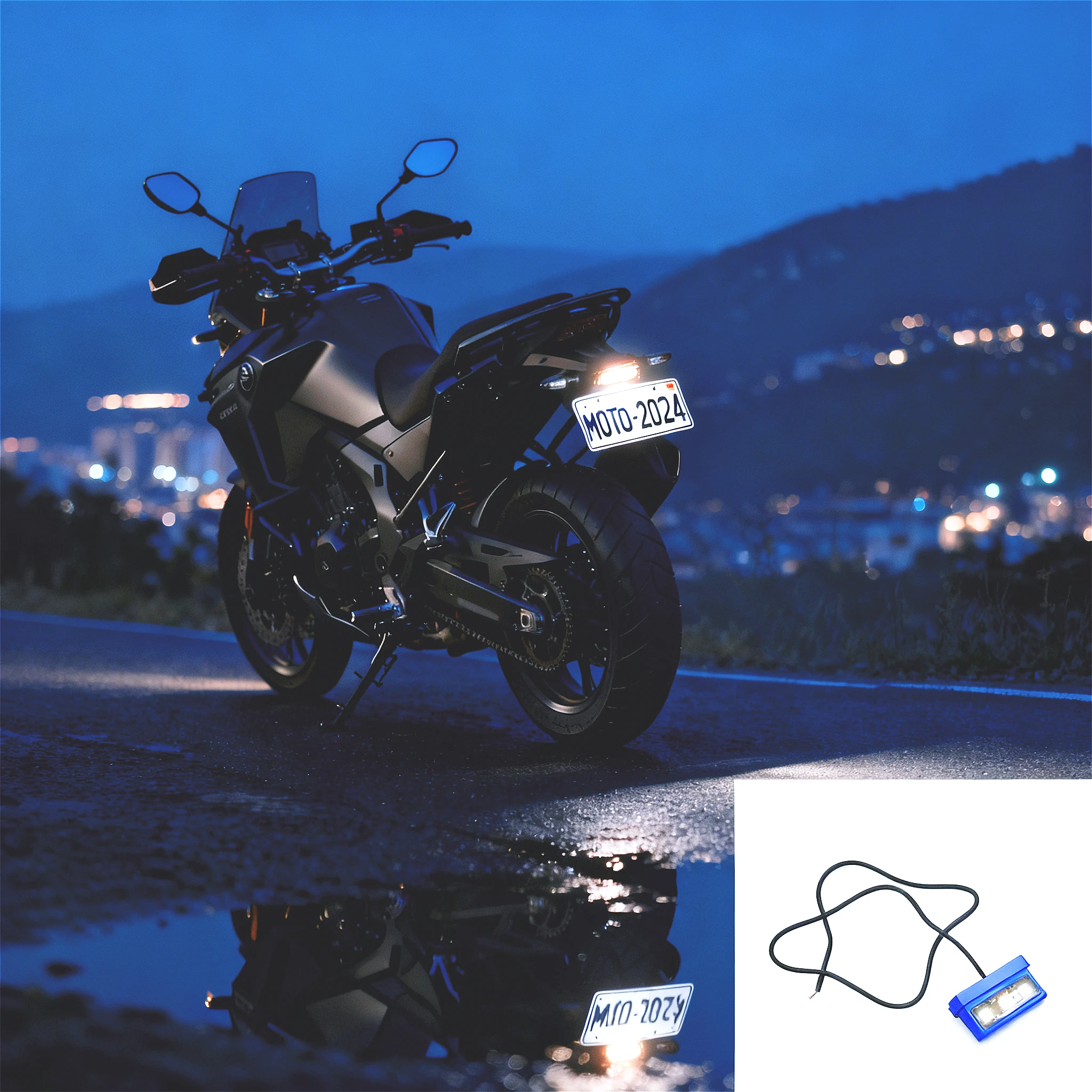 Motorbike Light Universal 3LED 12V Motorcycle License Plate Lights ...