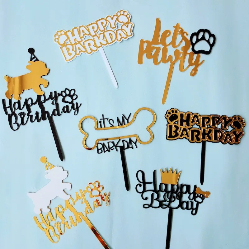 INS-New-Dog-Happy-Birthday-Cake-Topper-Cartoon-Pets-Birthday-Cake ...