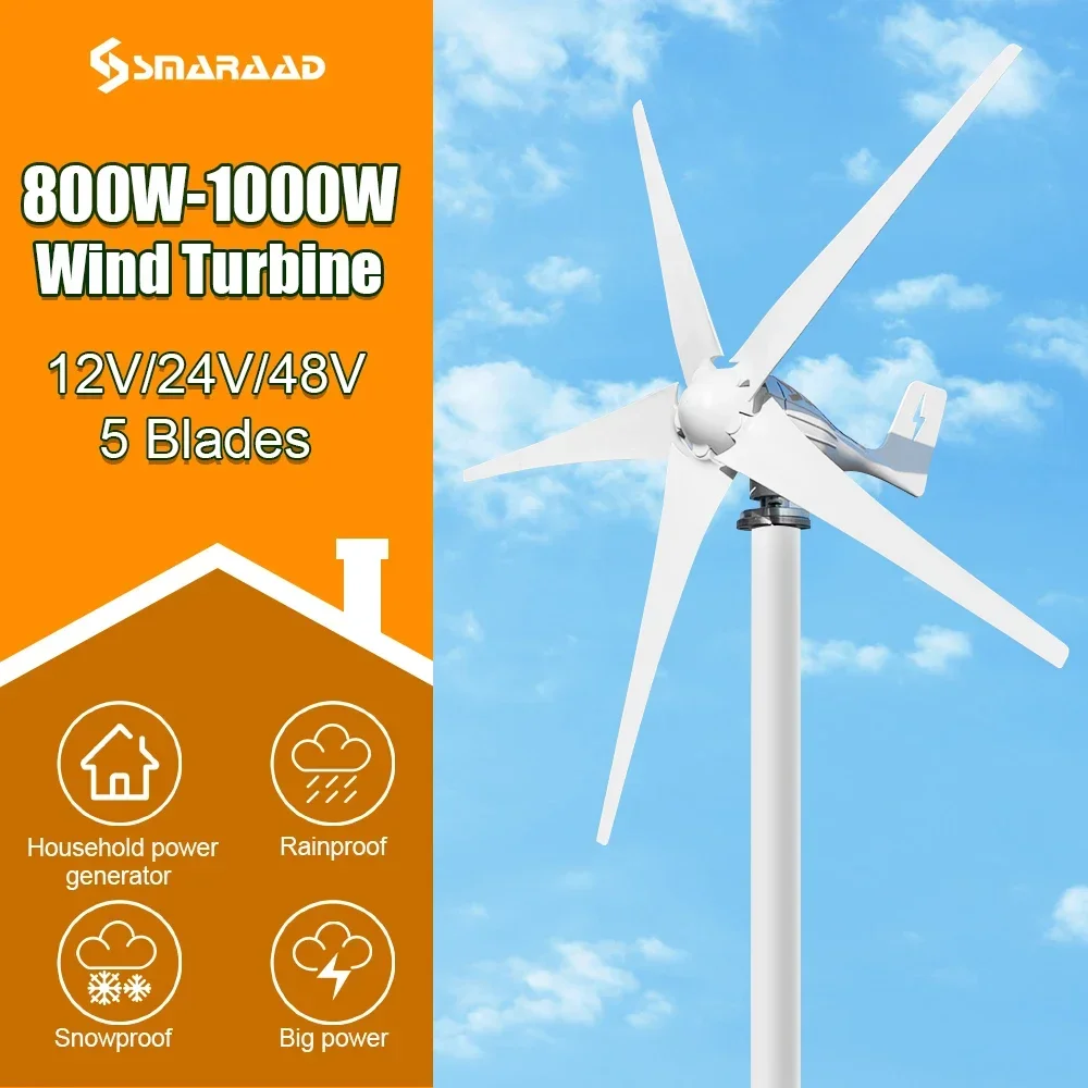 1000W-Wind-Turbine-Generator-Free-Energy-Portable-Power-MPPT-Controller ...