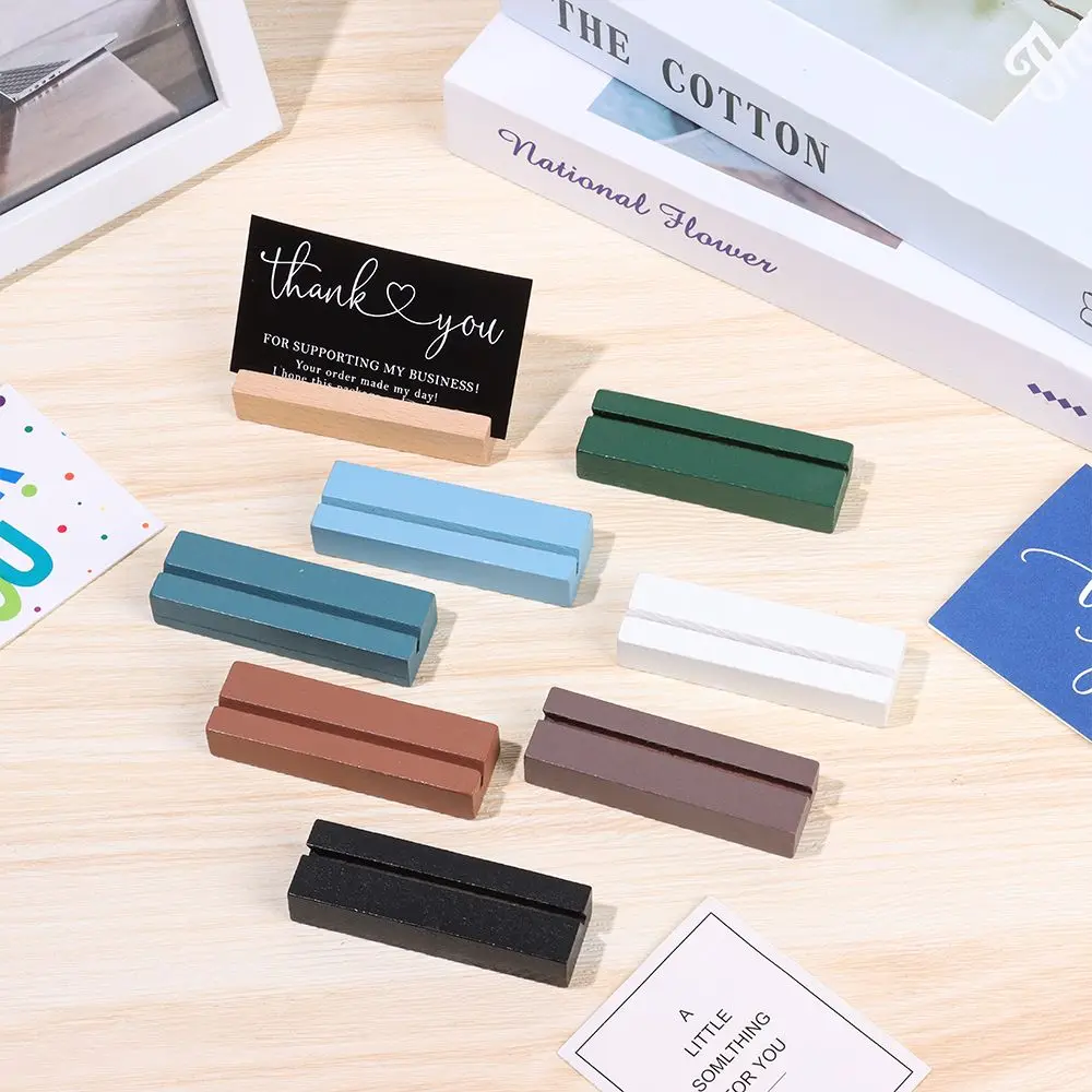 Fashion Wooden Picture Cards Display Stand Place Card Holder Photo Clip ...