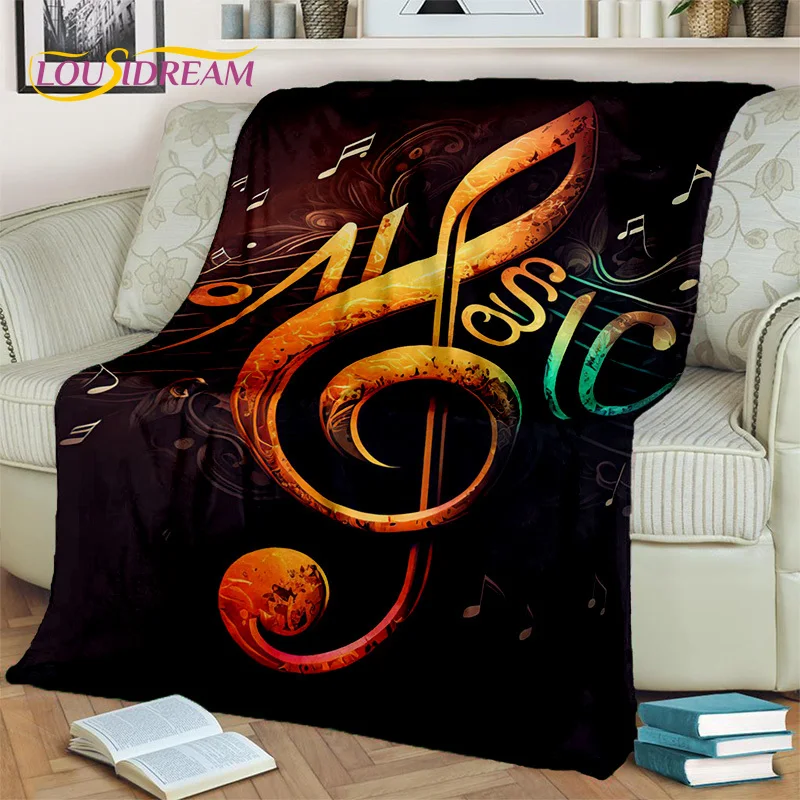 3D Colorful Musical Note Music Score Blanket,Soft Throw Blanket for ...