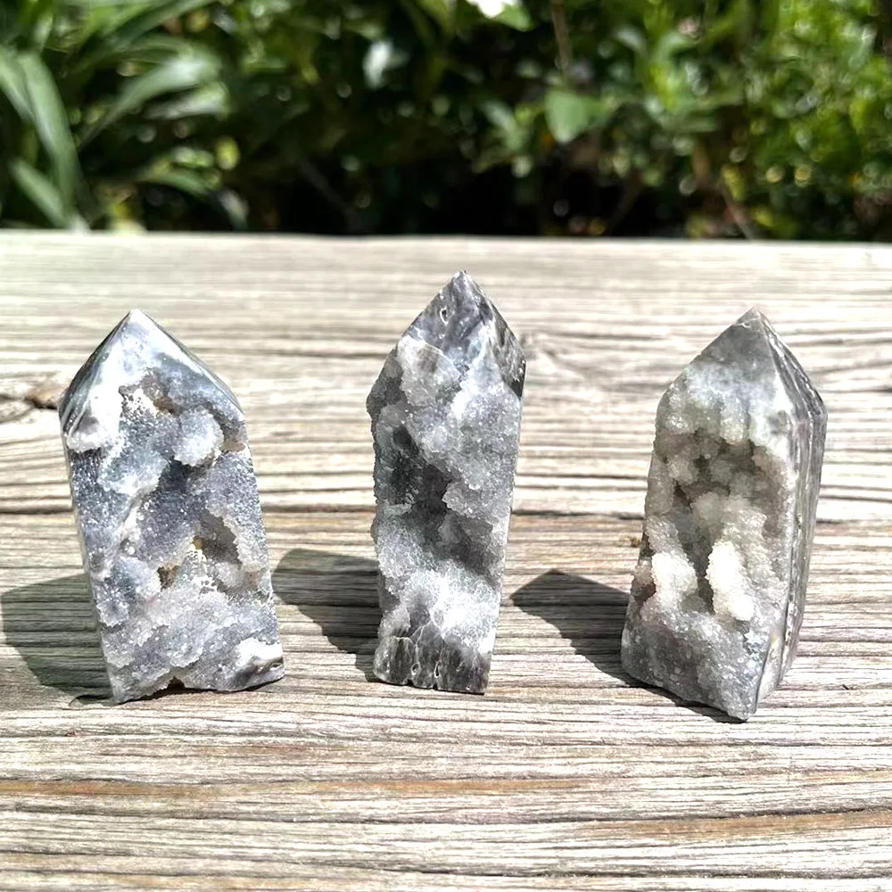 Natural-Crystal-Real-Stone-Sphalerite-Point-Tower-Obelisk-Geode-Druzy ...
