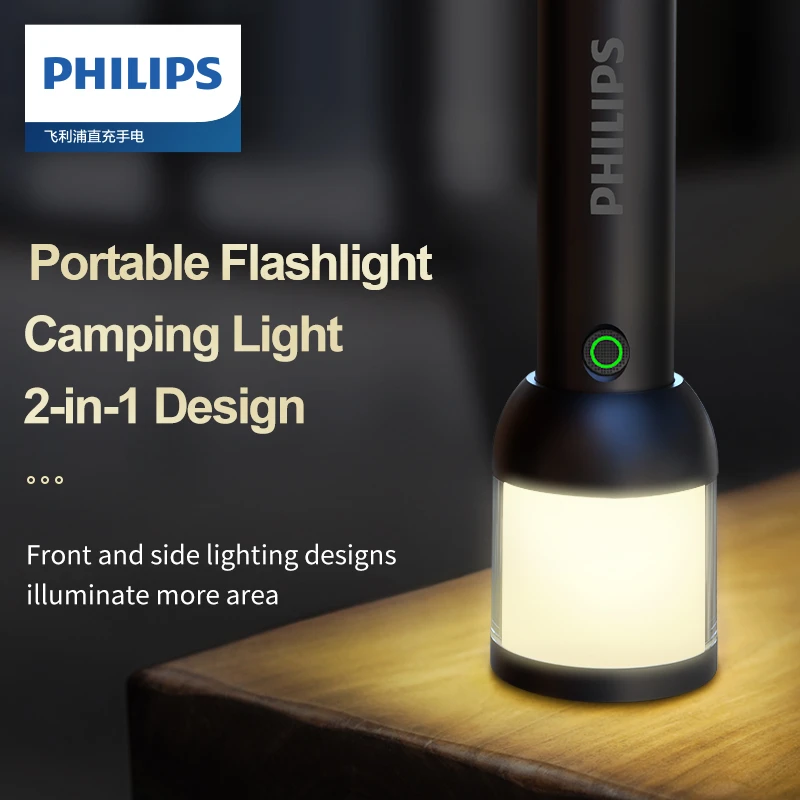 Philips Sfl2187 Portable Flashlight & Camping Lamp 2 In 1 Design 4 Lighting Modes Flashlights ...