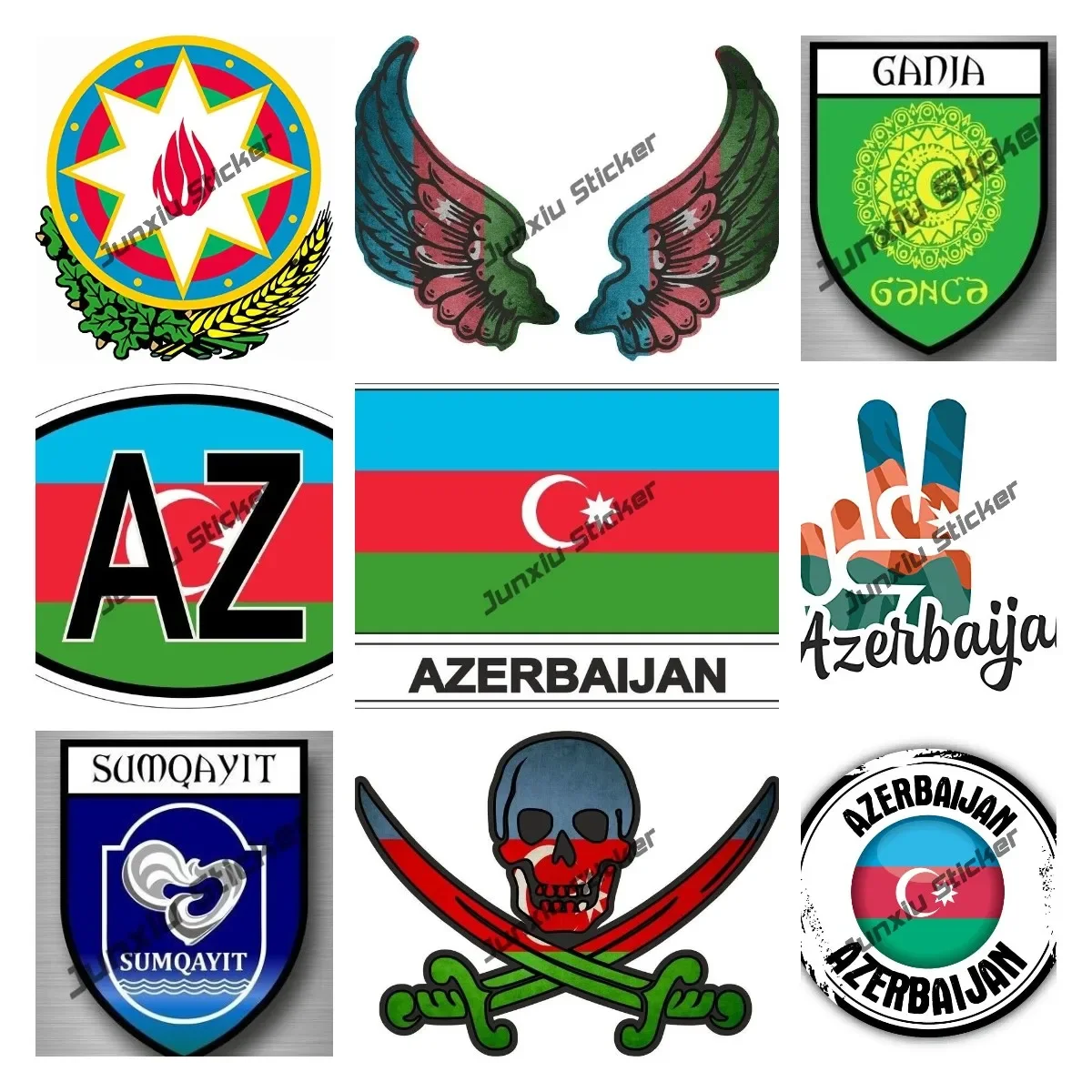 Azerbaijan-Sticker-Flag-Country-Wings-Biker-Decal-Az-rbaycan-AZ ...