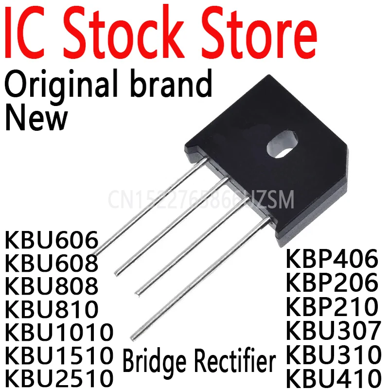 5PCS-Diode-Bridge-Rectifier-IC-KBU606-KBU608-KBU808-KBU810-KBU1010 ...