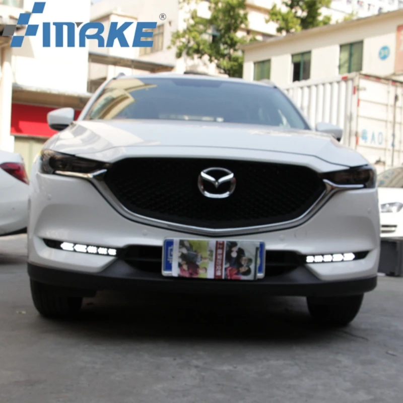 2Pcs LED 주간 주행 등 마쓰다 cx 5 cx5 cx 5 2017 2018 2019 2020 2021 2022 안개등 DRL 회전 신호 야간 파란색 ...