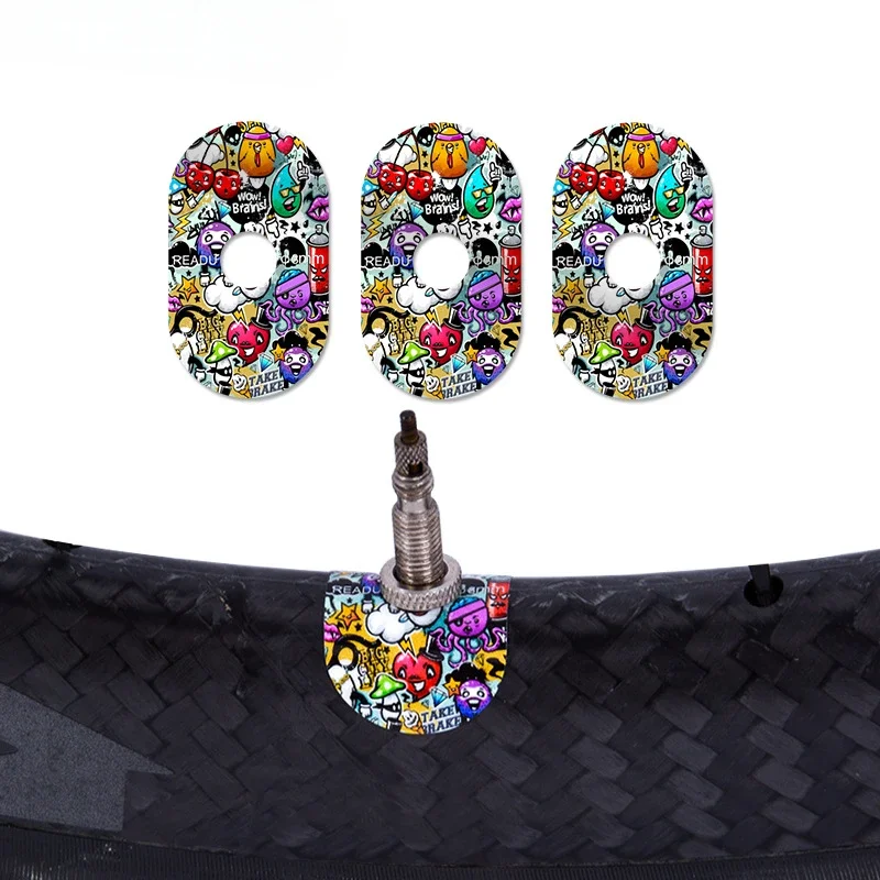 3PCS/Set MTB Bicycle Road Valve Sticker Bicycle Decorative Car Sticker ...