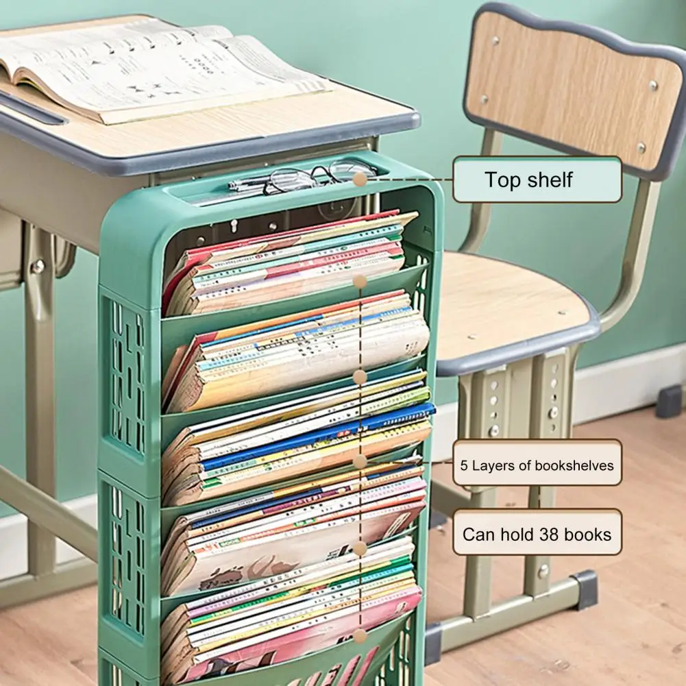 Open-Shelves-Excellent-Student-5-Tier-Space-saving-Bookcase-2-Colors ...