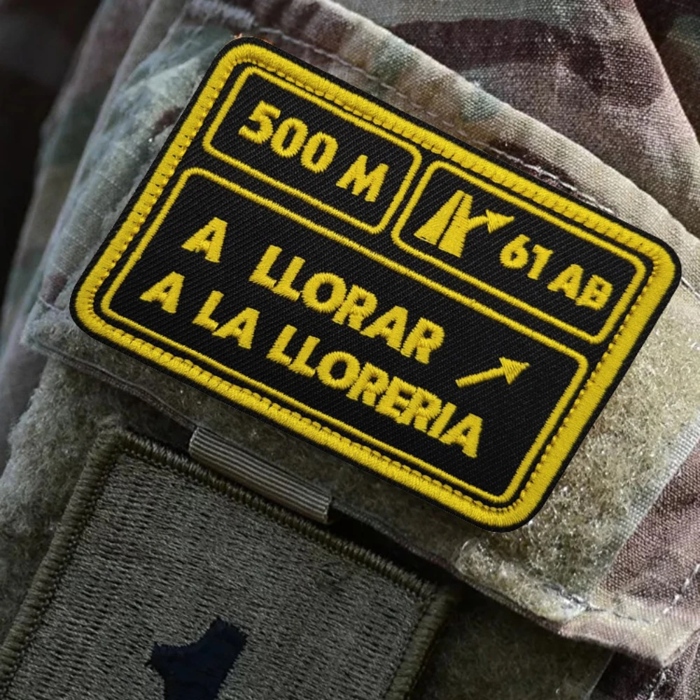 500M A LLORAR Spanish Embroidery Patches Tactical Hook&Loop Patch ...