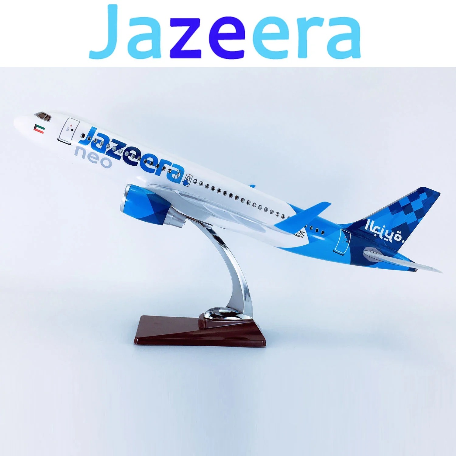 47cm 1:79 Scale Jazeera Aircraft Model ABS Material Arabian Peninsula Airlines A320neo Aircraft ...