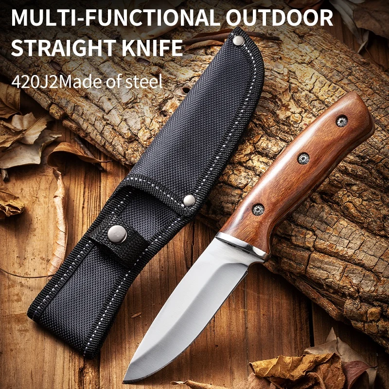 High-hardness-outdoor-straight-knife-camping-jungle-survival-practical ...