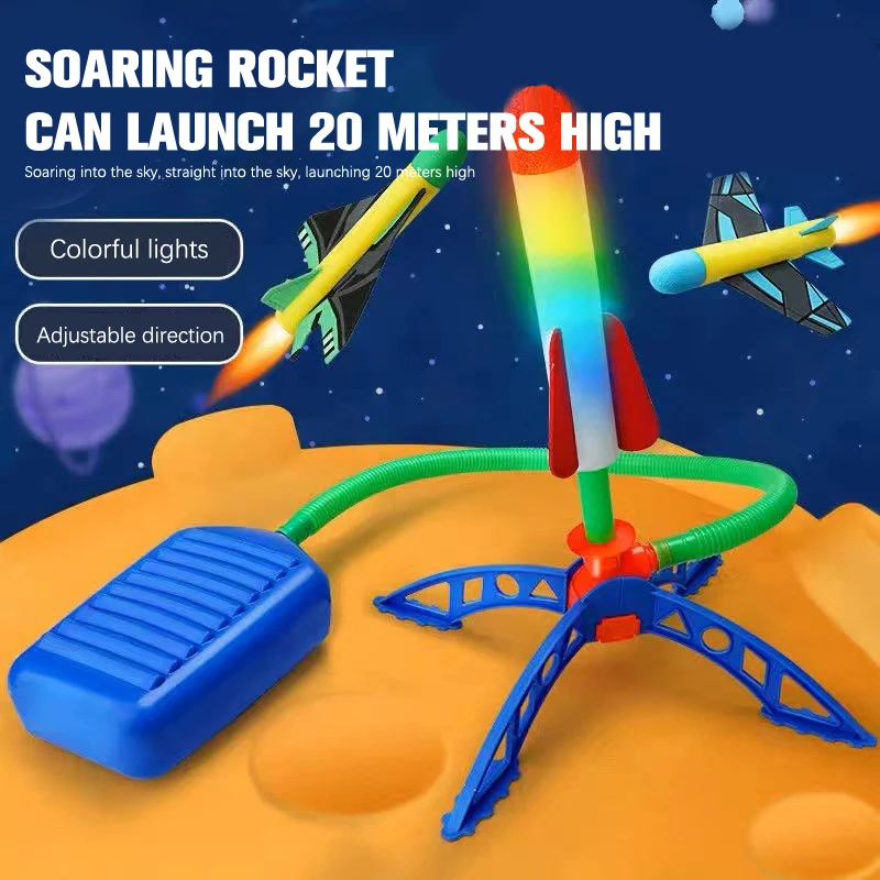Children-Outdoor-Air-Rocket-Foot-Launcher-Toy-Eva-Foam-Cotton-Soaring ...