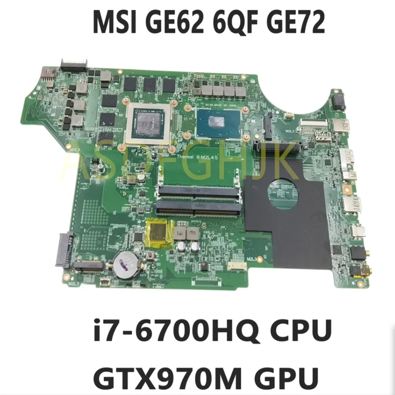 Used MS 16J4 placa mãe Para Msi Ge62 6qf Ge72 portátil placa mãe Cpu i5 ...