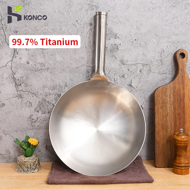 Konco-Pure-Titanium-Wok-Portable-Pan-Large-Titanium-Frying-Wok-Gas-Stove-Household-Healthy ...